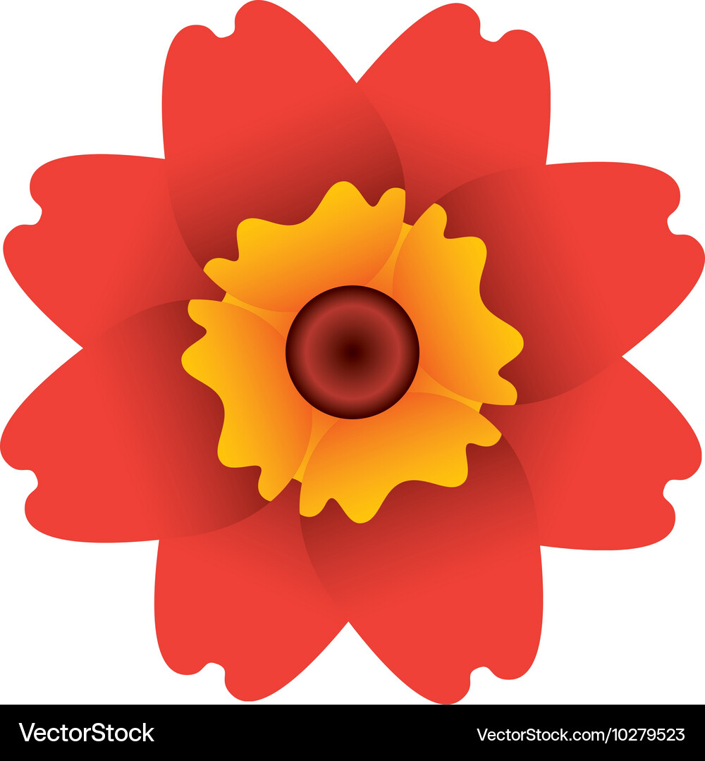 Flower floral nature icon Royalty Free Vector Image