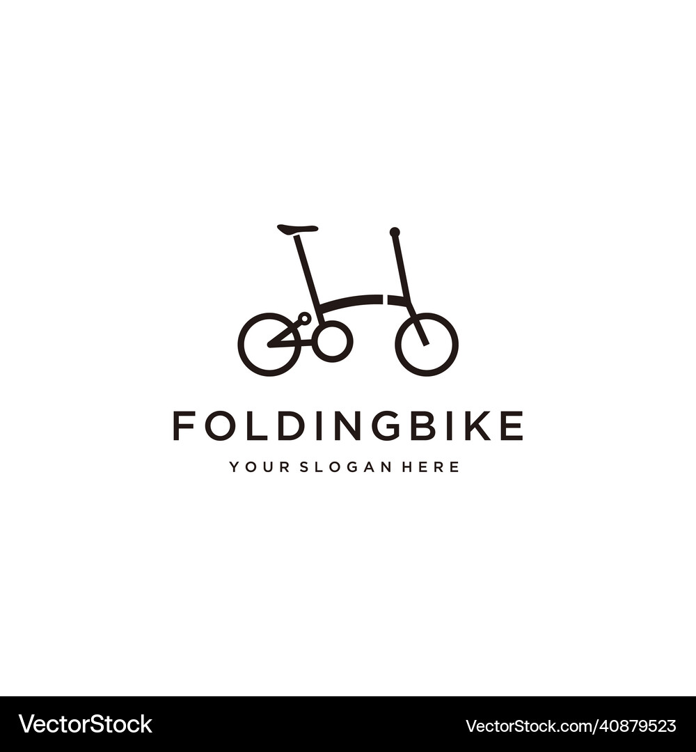 Folding bike logo design graphic Royalty Free Vector Image