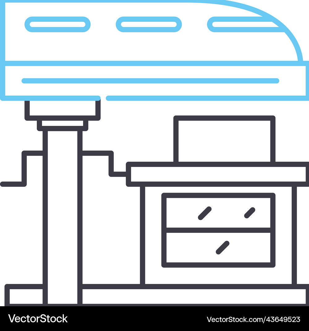 High speed train line icon outline symbol Vector Image