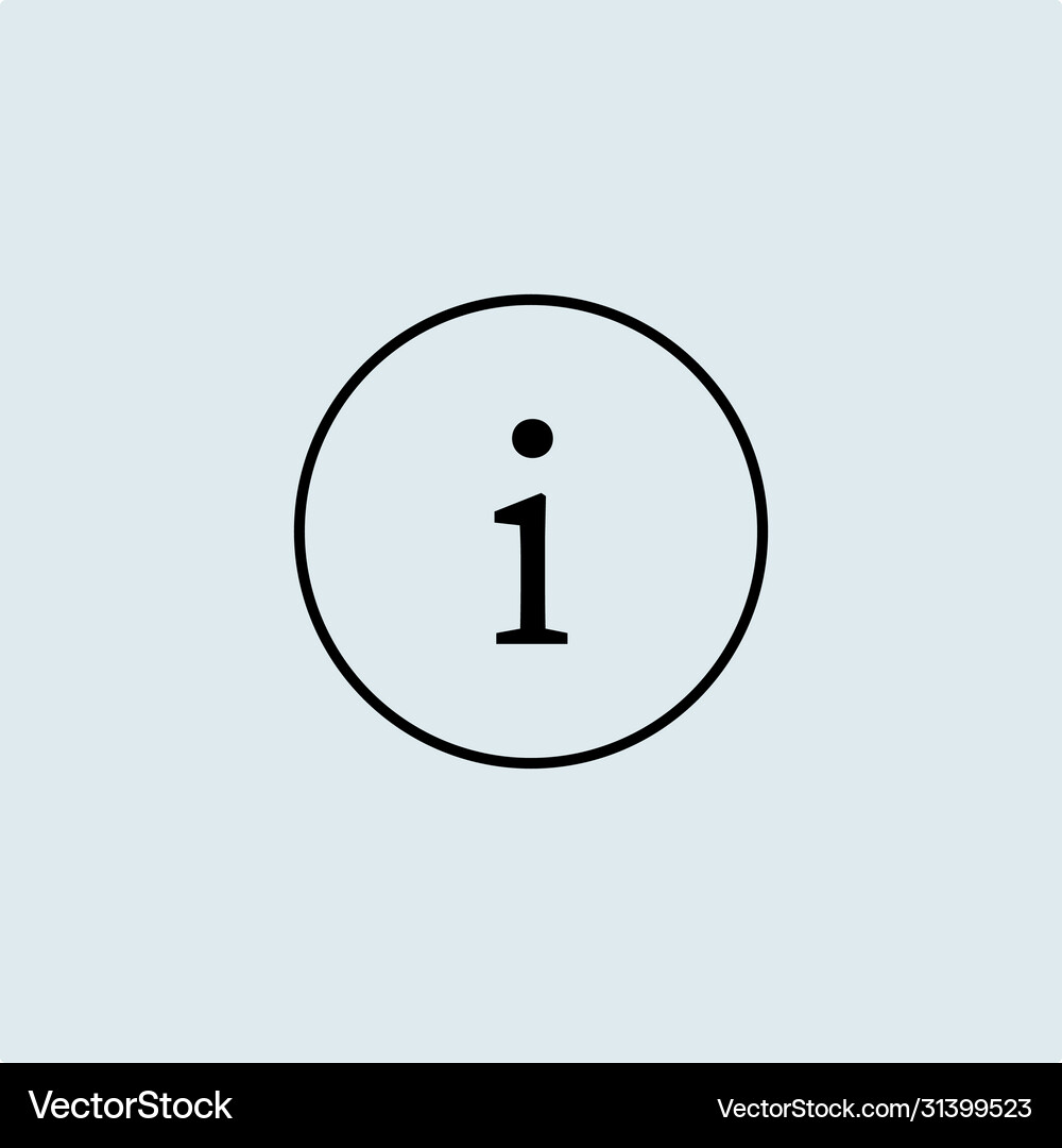 Information Icon Black Flat