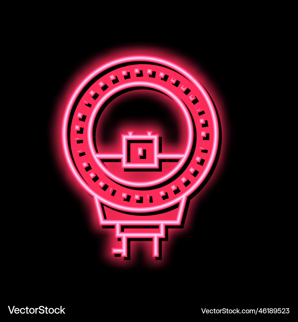 Led flash for photo camera neon glow icon Vector Image