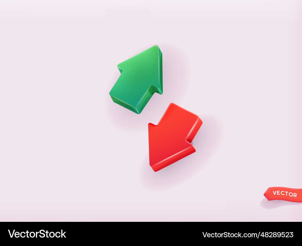 Realistic 3d design in plastic cartoon style Vector Image