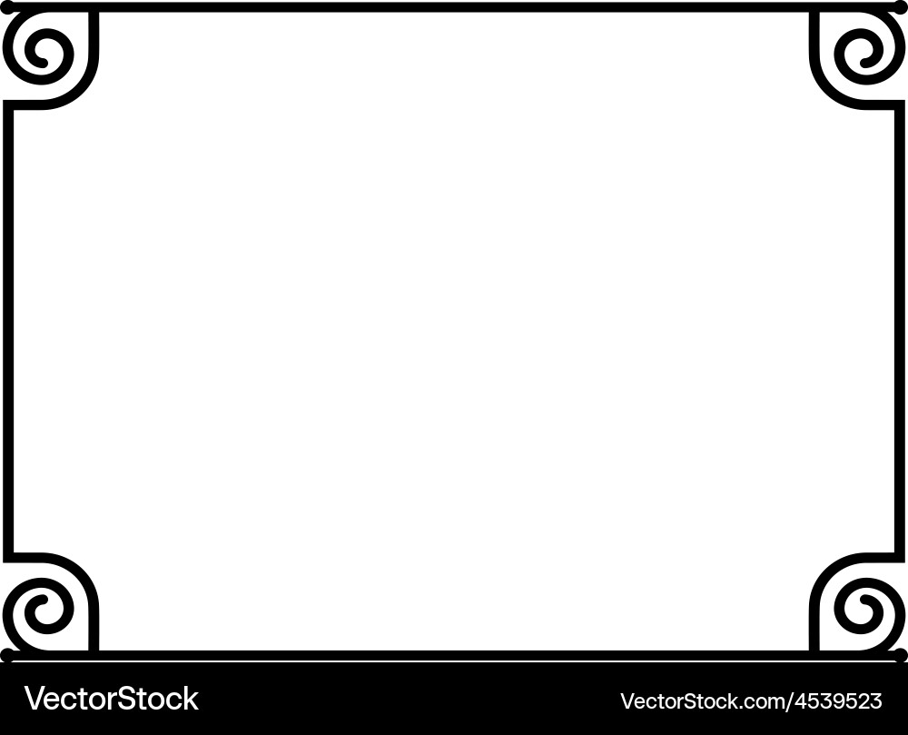 Roman style black ornamental decorative frame Vector Image