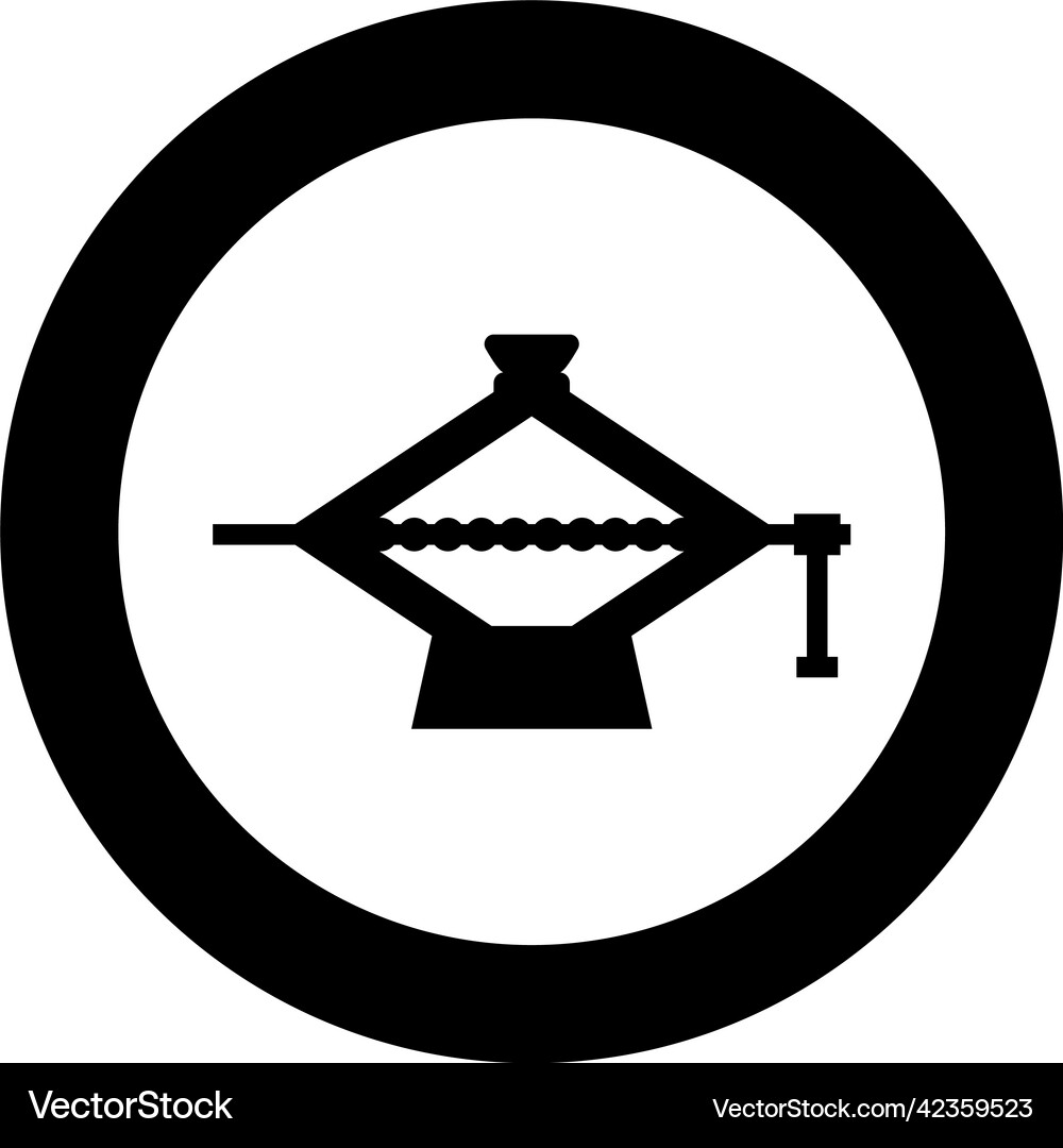 Screw jack lifting equipment mechanism Royalty Free Vector