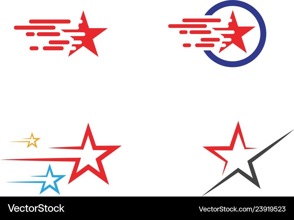 Star logo template icon Royalty Free Vector Image
