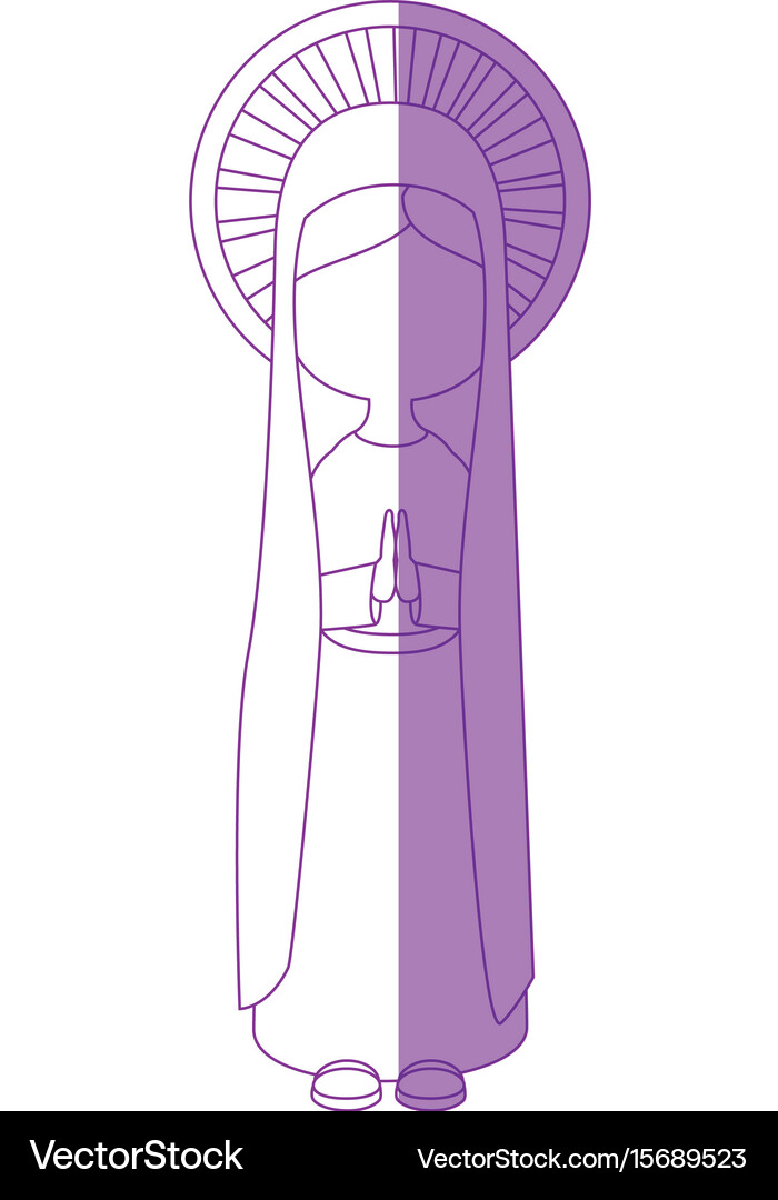 Virgin mary cartoon Royalty Free Vector Image - VectorStock