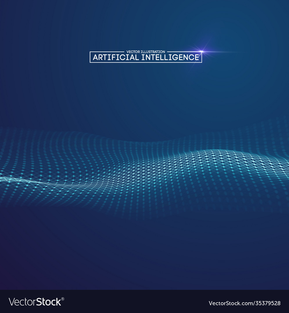 Artificial intelligence communication network Vector Image
