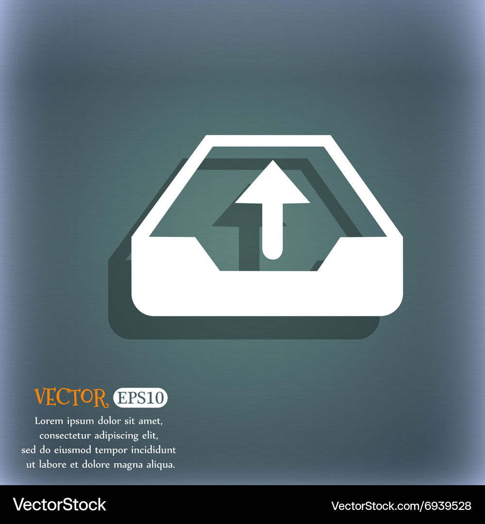 Backup icon on the blue-green abstract background Vector Image