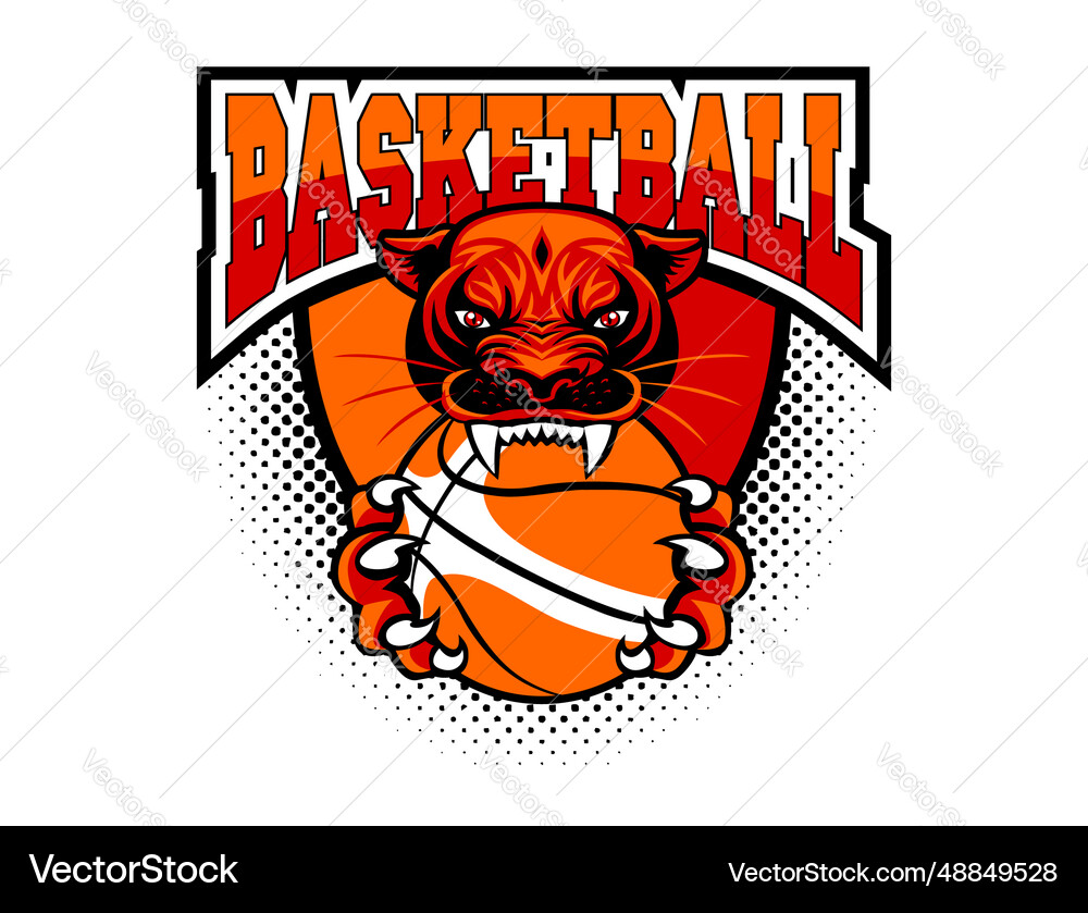 Basketball club logo template Royalty Free Vector Image
