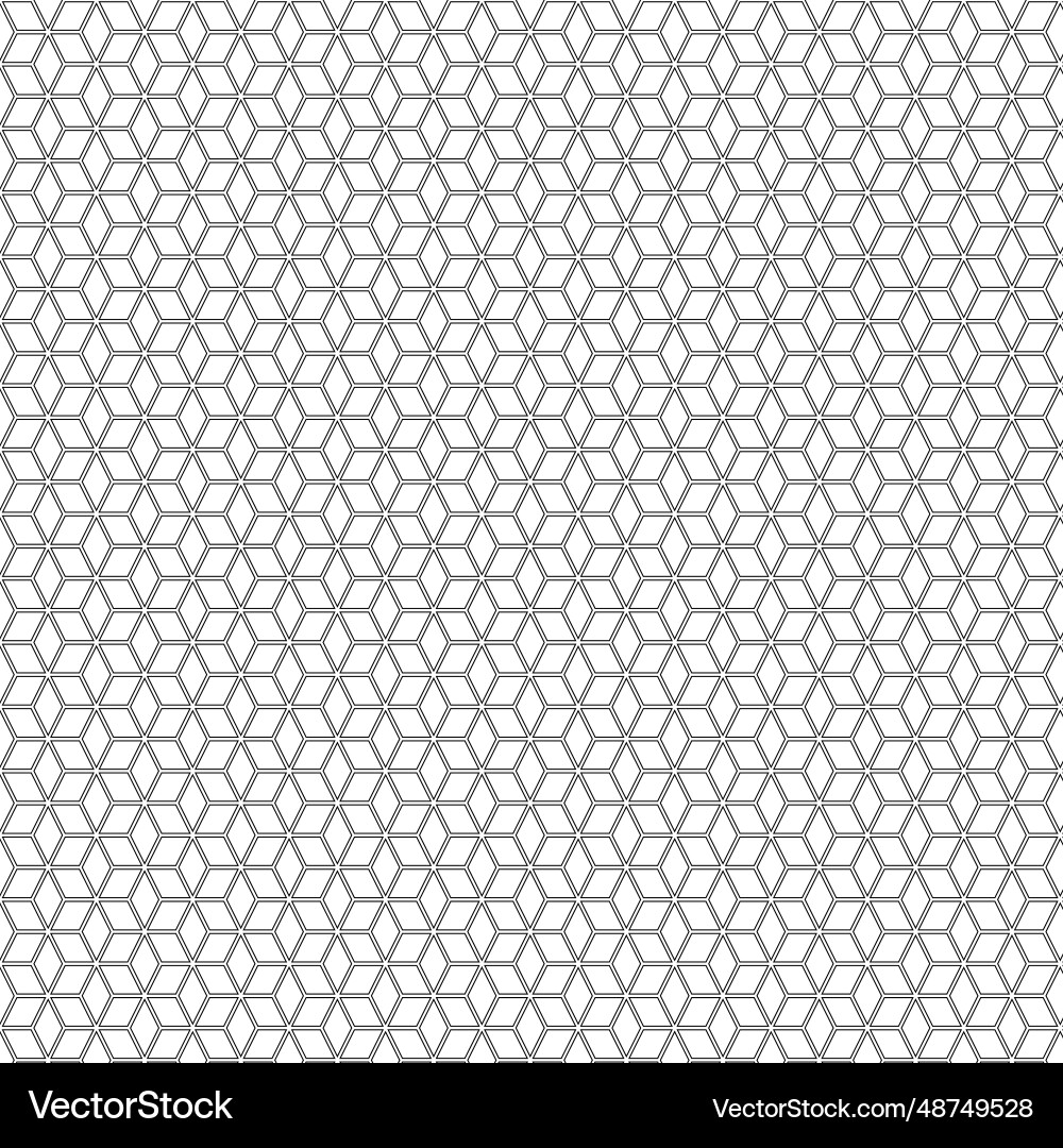 Black line diamond shapes seamless background Vector Image