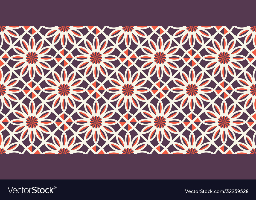 Border arabic pattern Royalty Free Vector Image