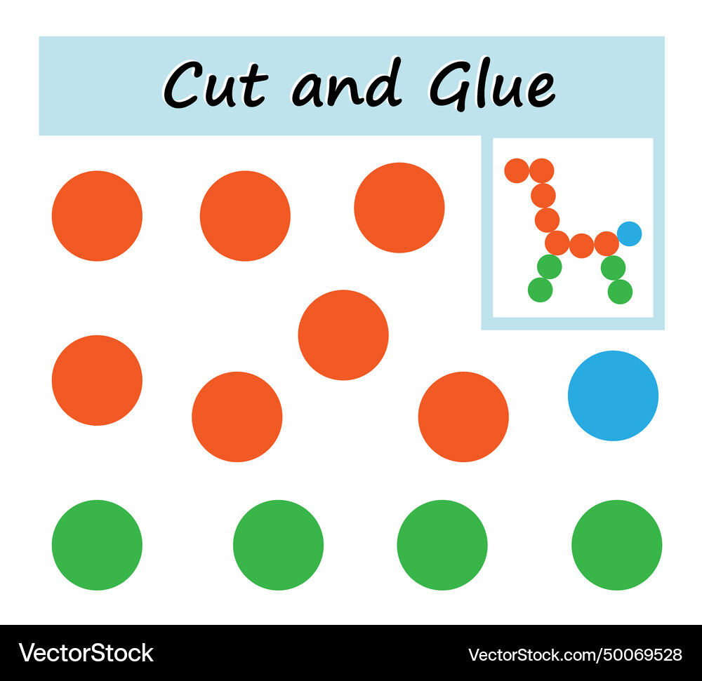 Educational paper game for kids diy worksheet Vector Image