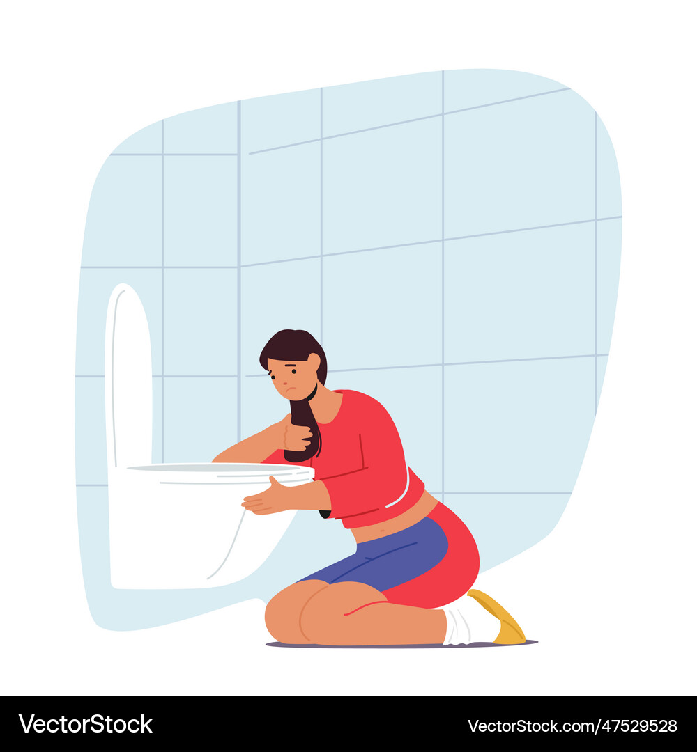 Female character with bulimia experiences vomiting