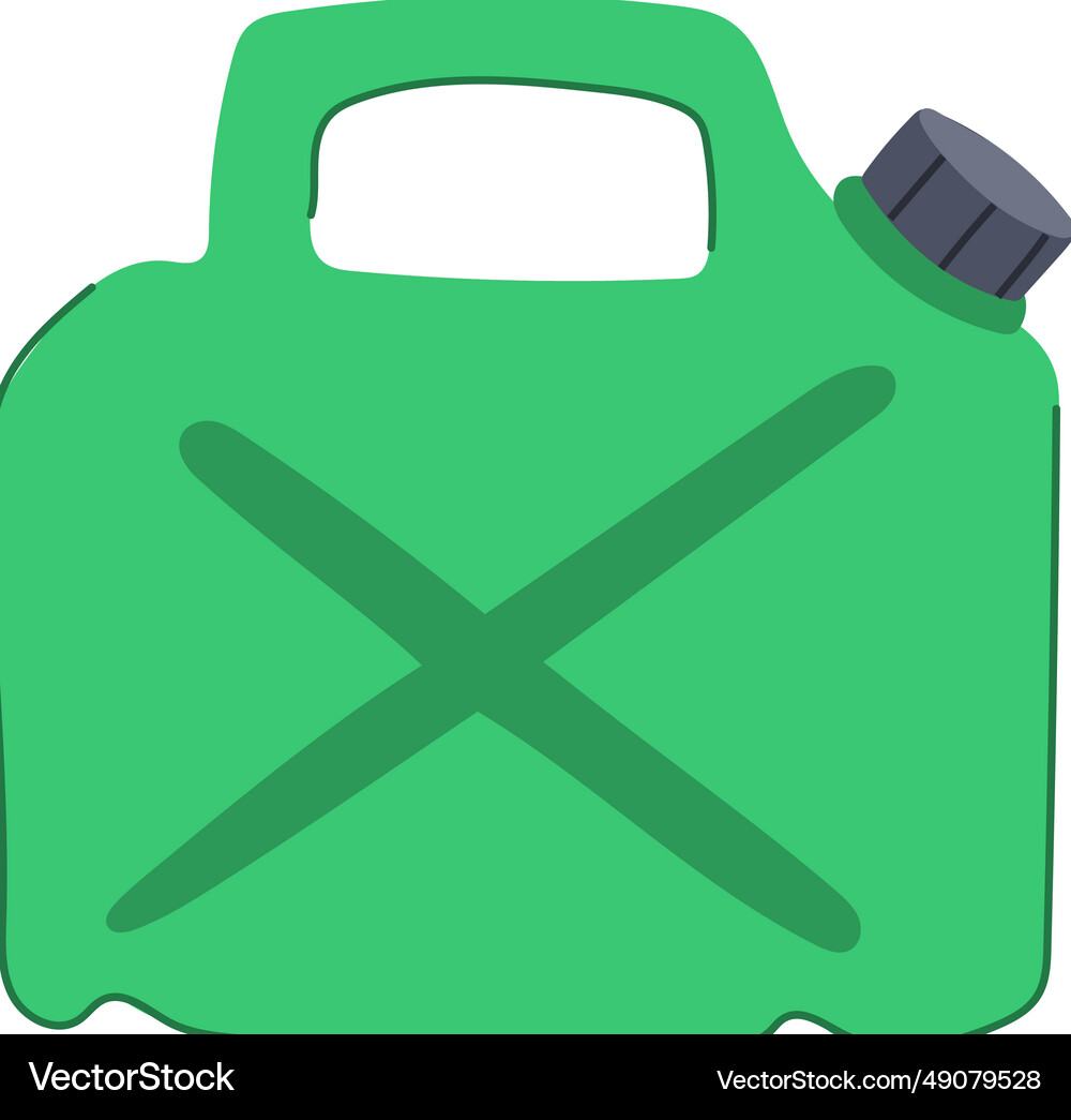 Gasoline fuel can cartoon Royalty Free Vector Image
