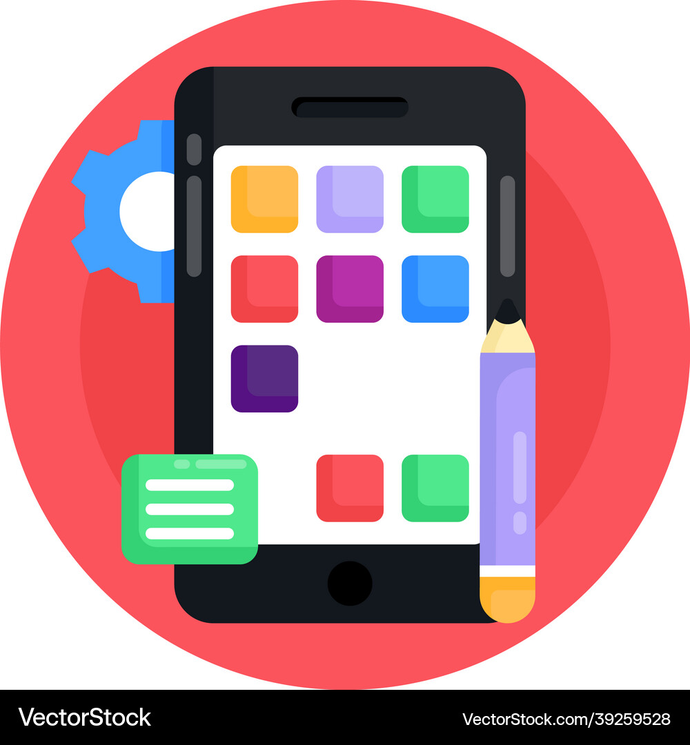 Mobile menu Royalty Free Vector Image - VectorStock