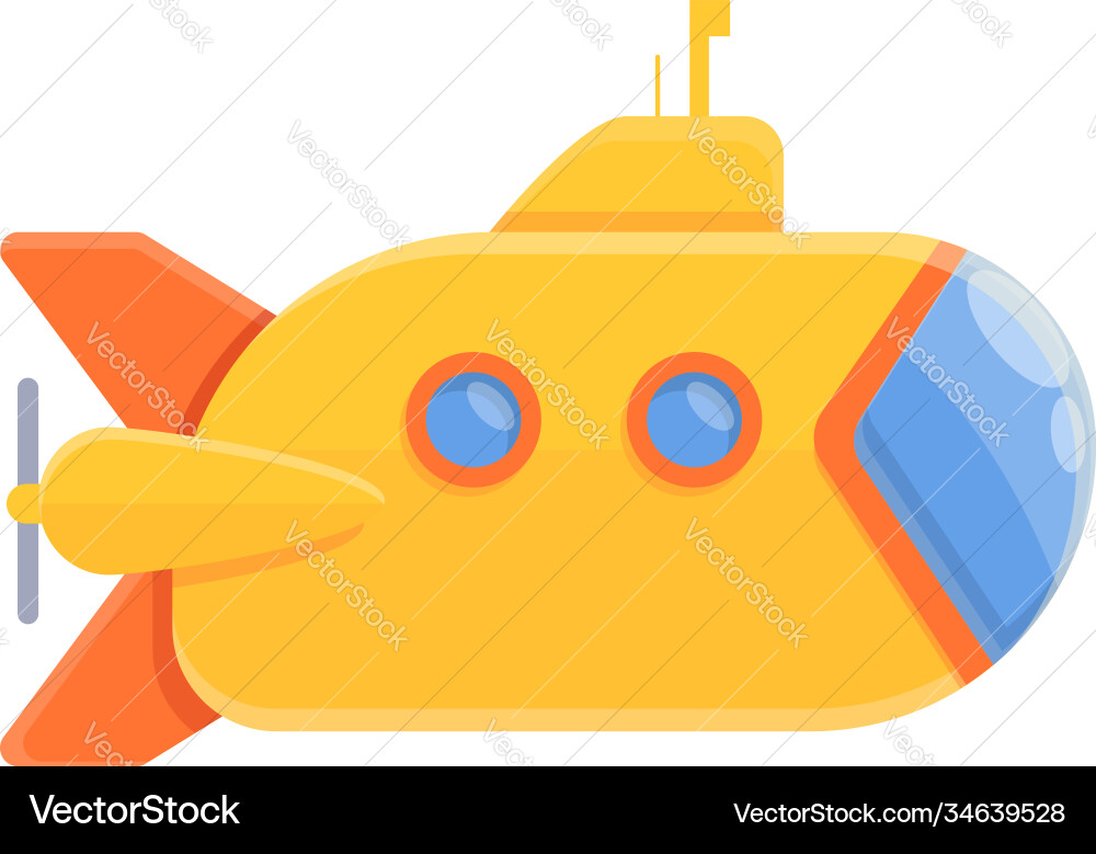 Ocean bathyscaphe icon cartoon style Royalty Free Vector