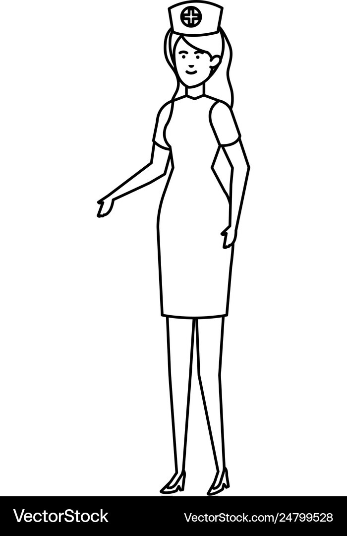 Professional female nurse character Royalty Free Vector