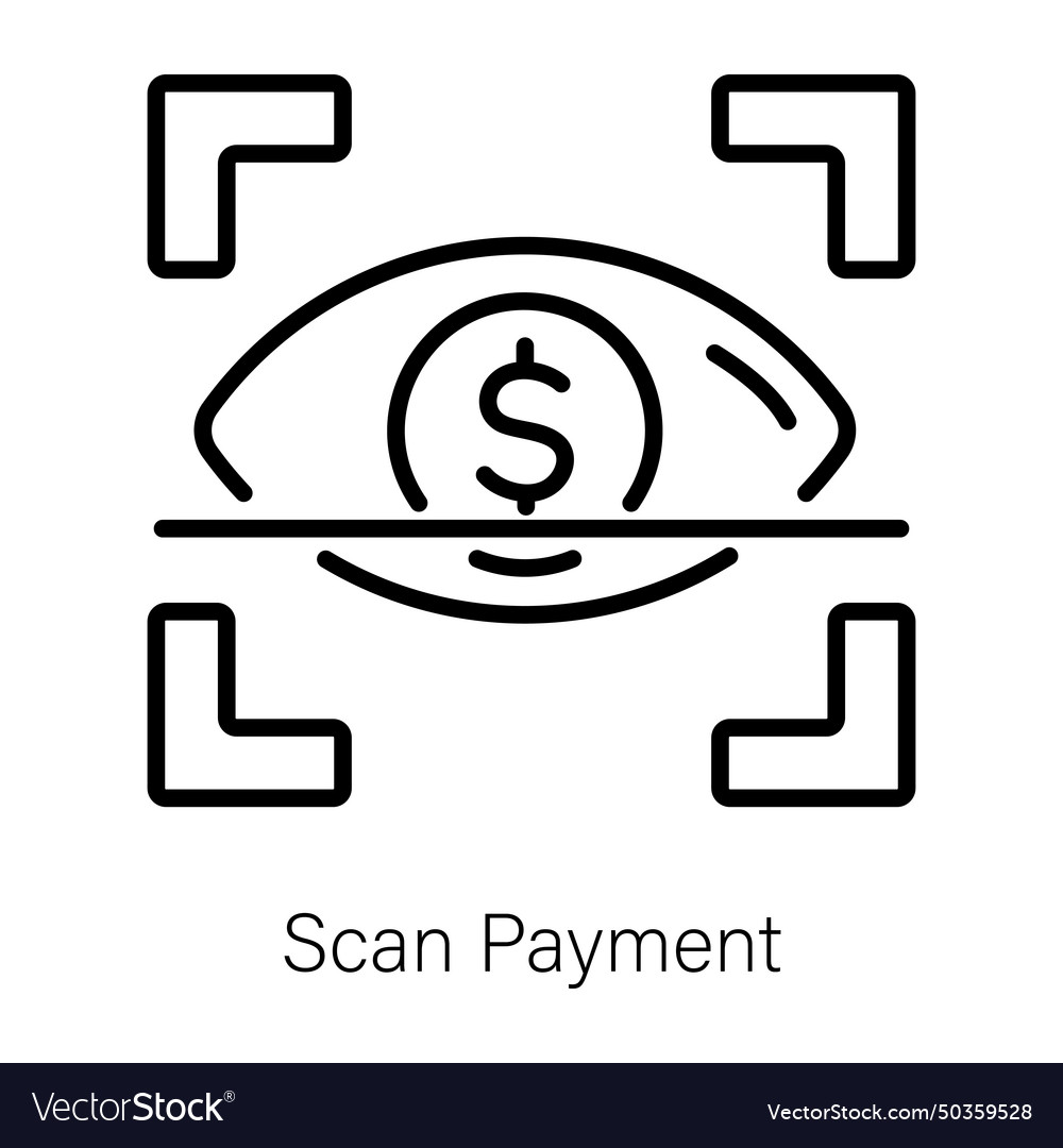 Scan payment Royalty Free Vector Image - VectorStock