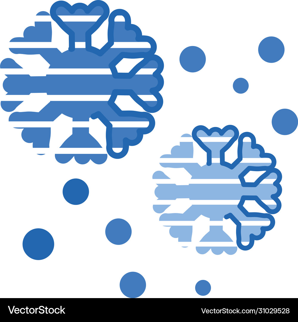 Snowflake weather symbol isolated icon Royalty Free Vector