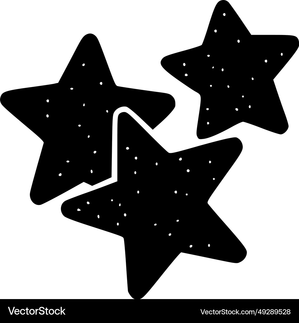 Stars - minimalist and simple silhouette Vector Image