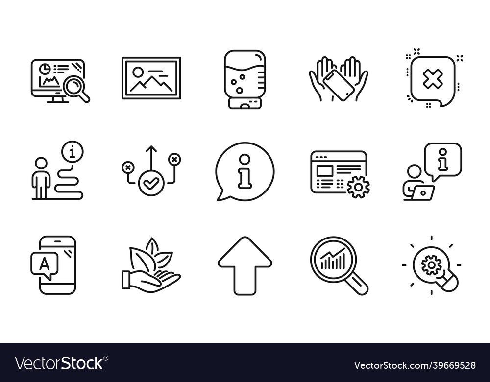 Technology icons set included icon as photo Vector Image