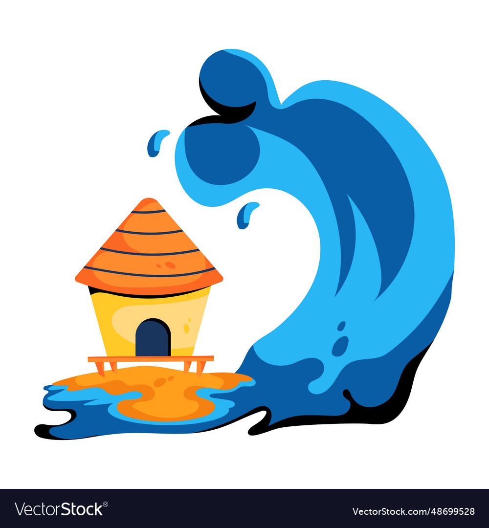 Tsunami Royalty Free Vector Image - VectorStock