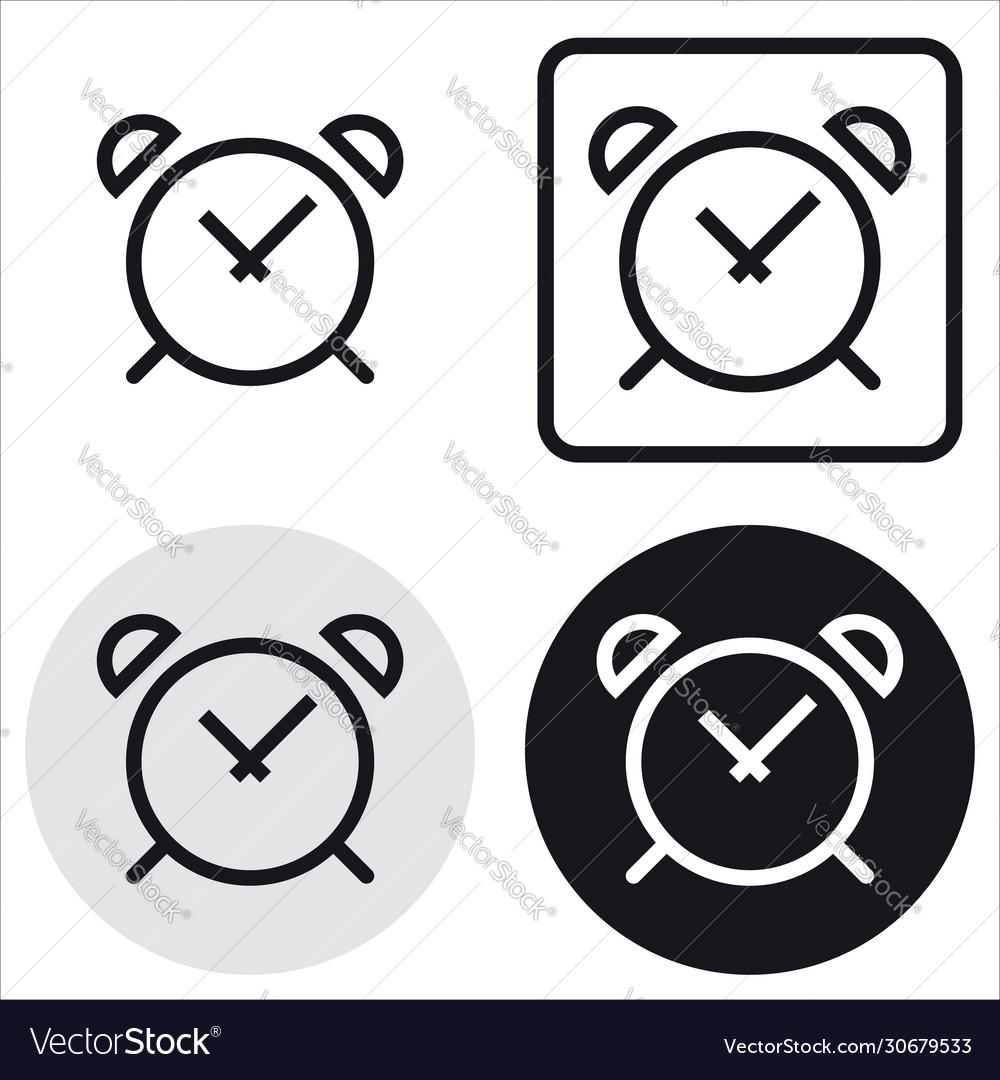Basic clock icon Royalty Free Vector Image - VectorStock