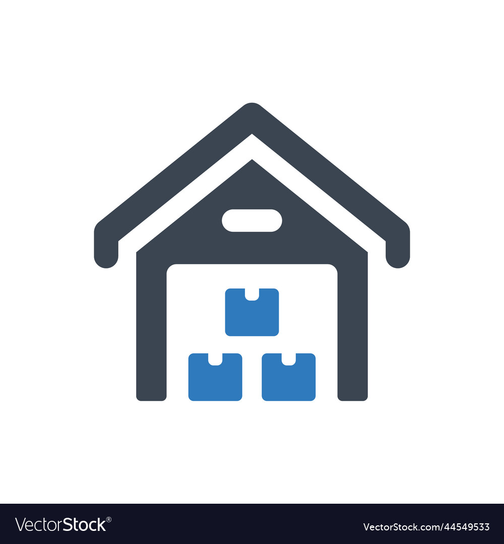 Boxes warehouse icon Royalty Free Vector Image