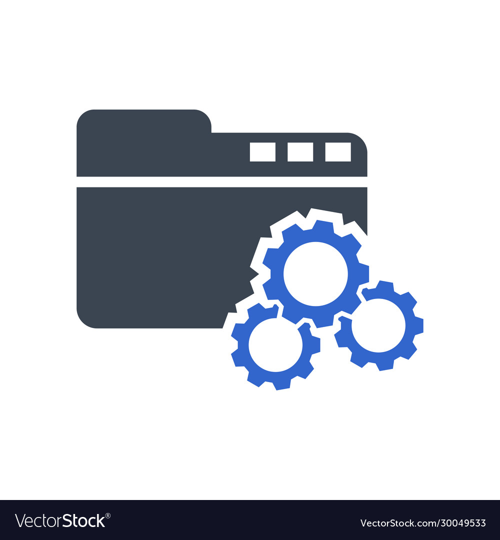 Folder setting icon Royalty Free Vector Image - VectorStock