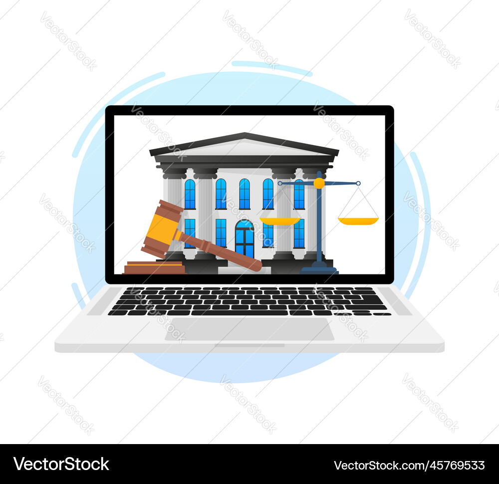 Law and justice scenes auction and judgment Vector Image