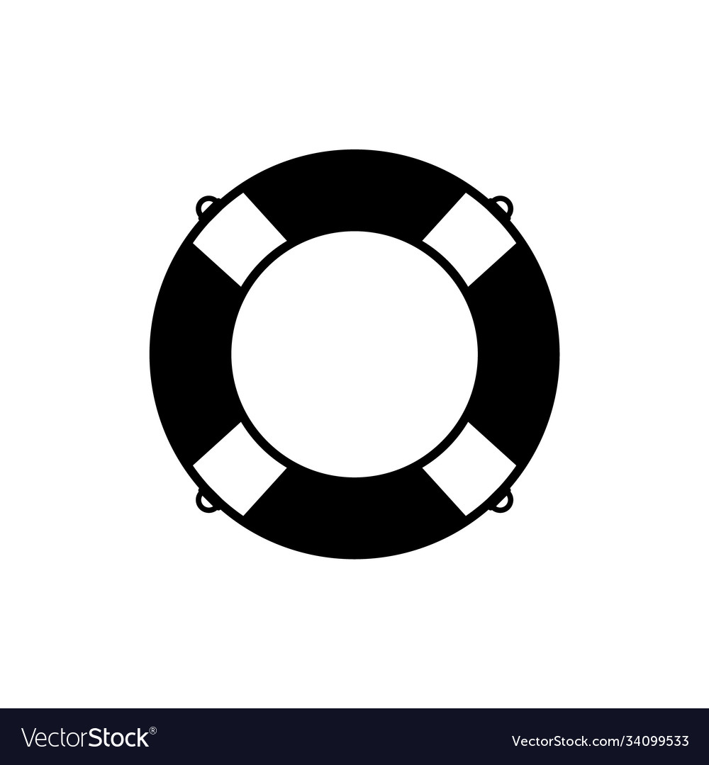 Life preserver buoy ring help icon lifebuoy saver Vector Image