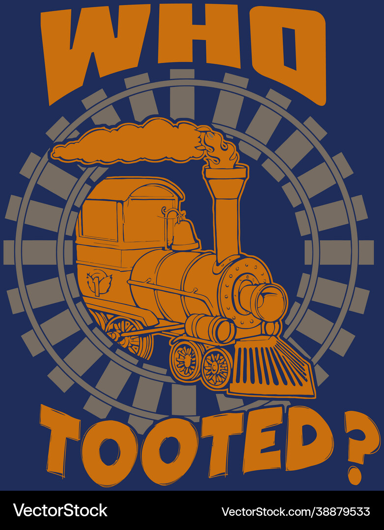 Locomotive train who tooted Royalty Free Vector Image