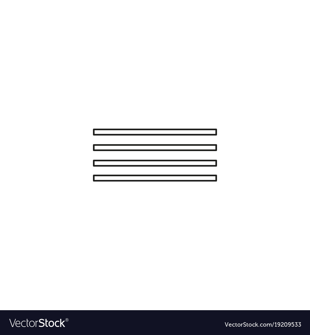 Menu bars icon Royalty Free Vector Image - VectorStock