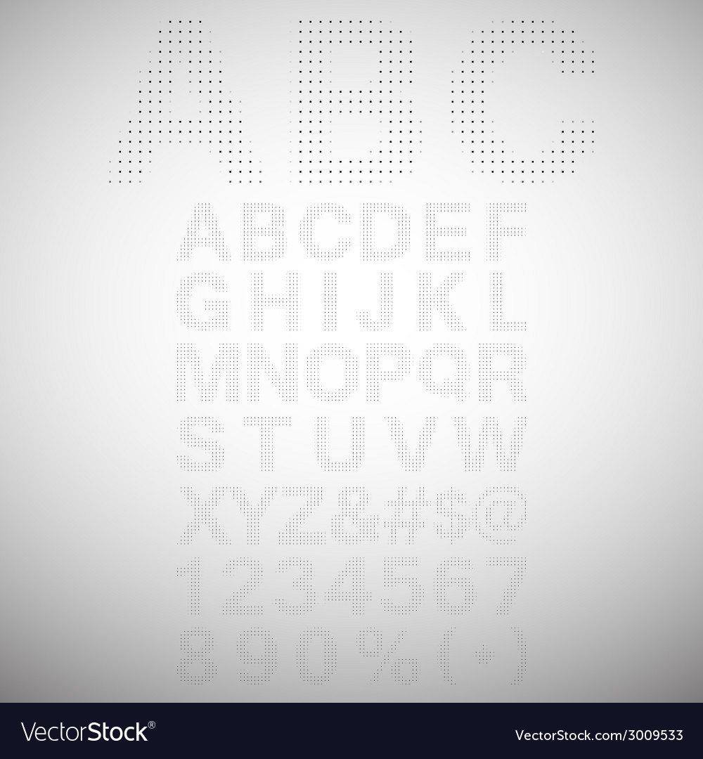 Pixel font - alphabets and numerals characters Vector Image Pixel font - alphabets and numerals characters Vector Image