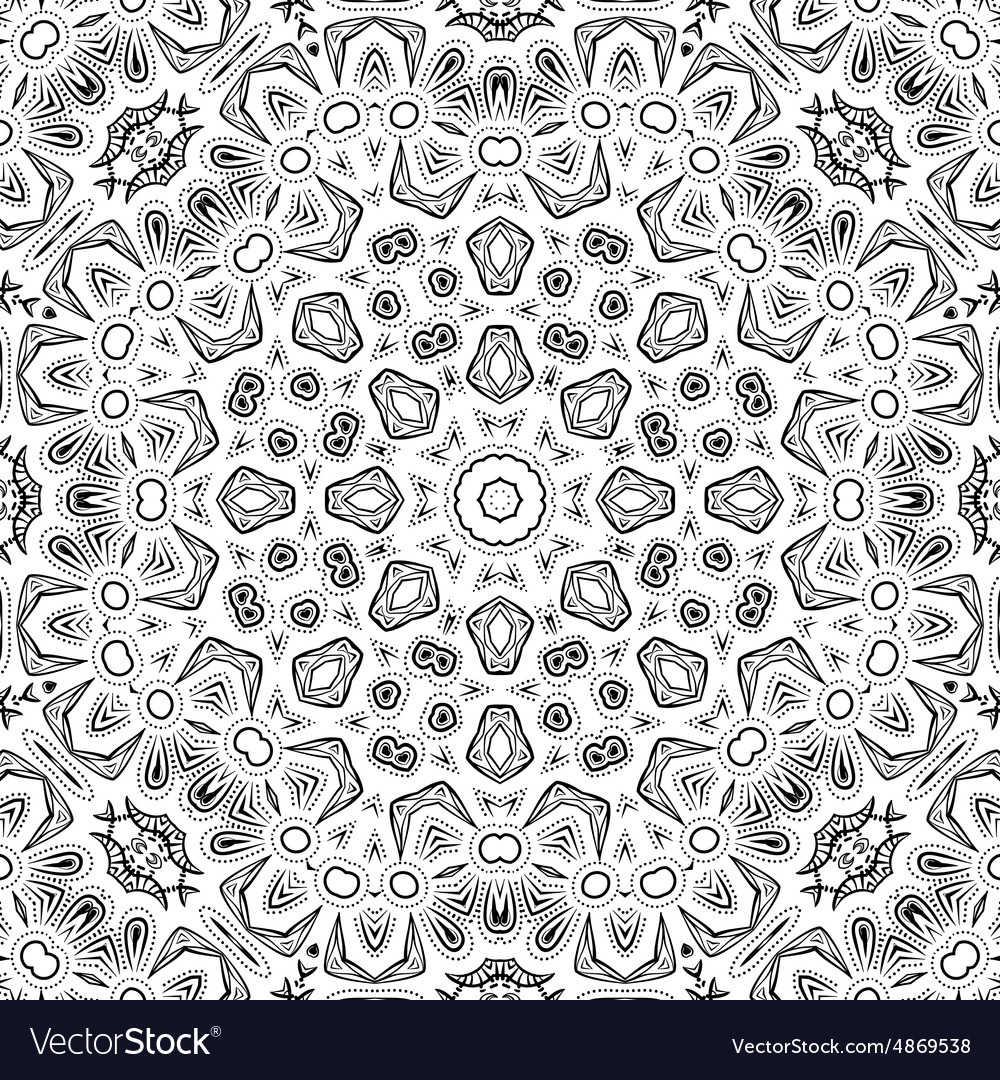 Abstract seamless outline pattern Royalty Free Vector Image