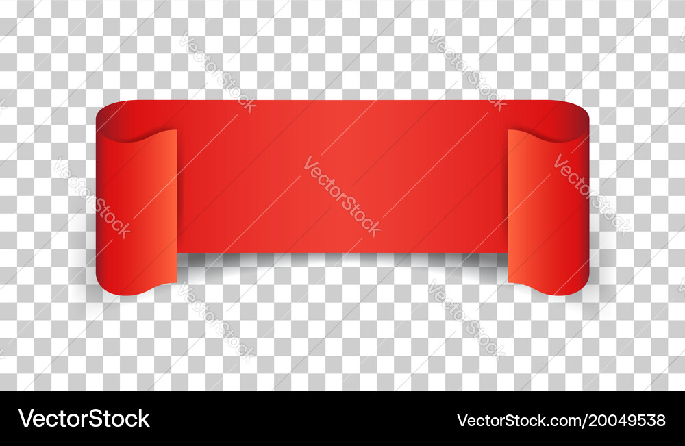 Empty ribbon icon blank sticker label on isolated Vector Image