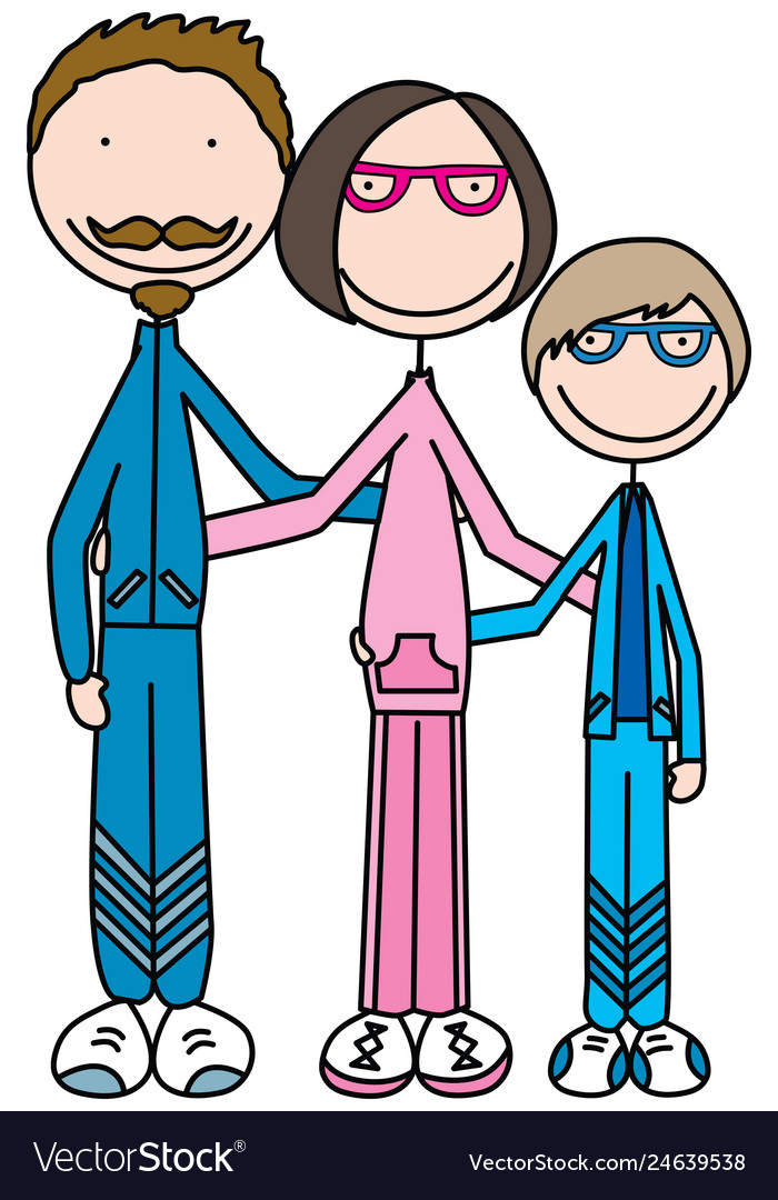 Happy family Royalty Free Vector Image - VectorStock