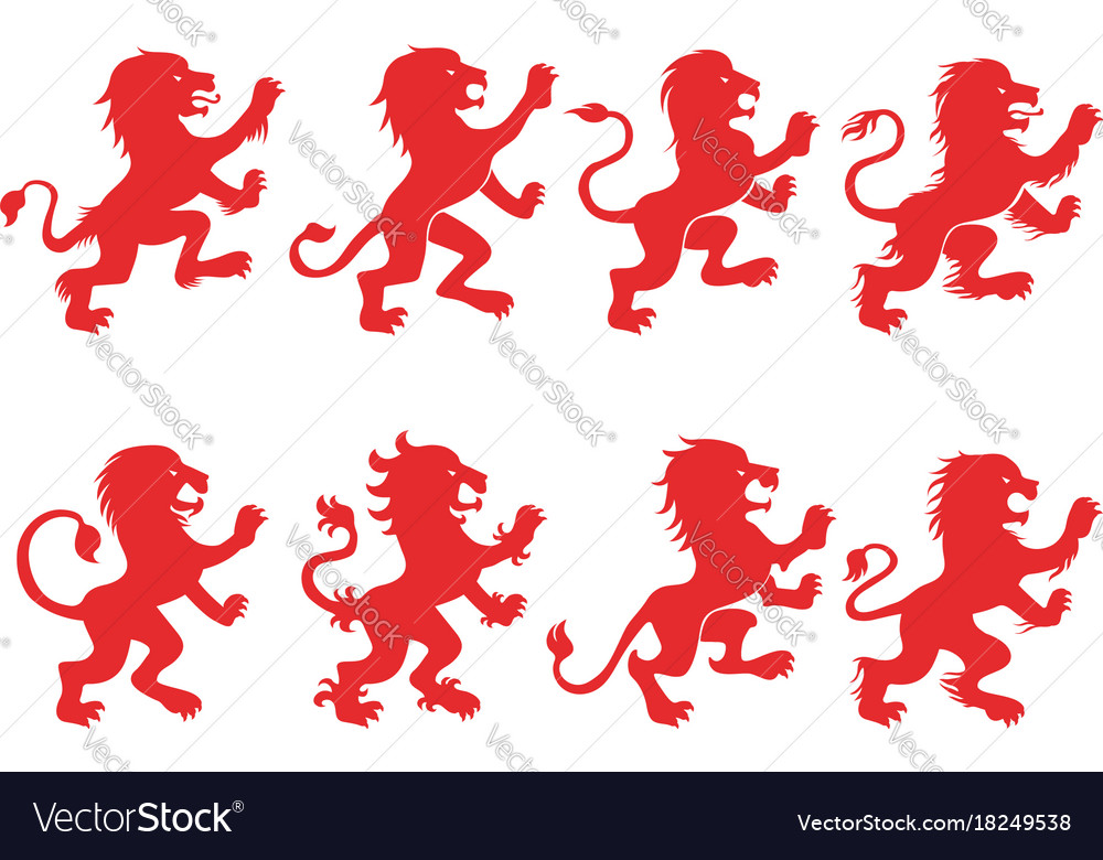 Lion rampant Royalty Free Vector Image - VectorStock Lion rampant Royalty Free Vector Image - VectorStock