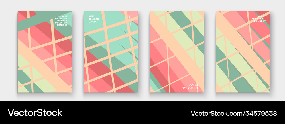 Modern cover collection design abstract retro Vector Image