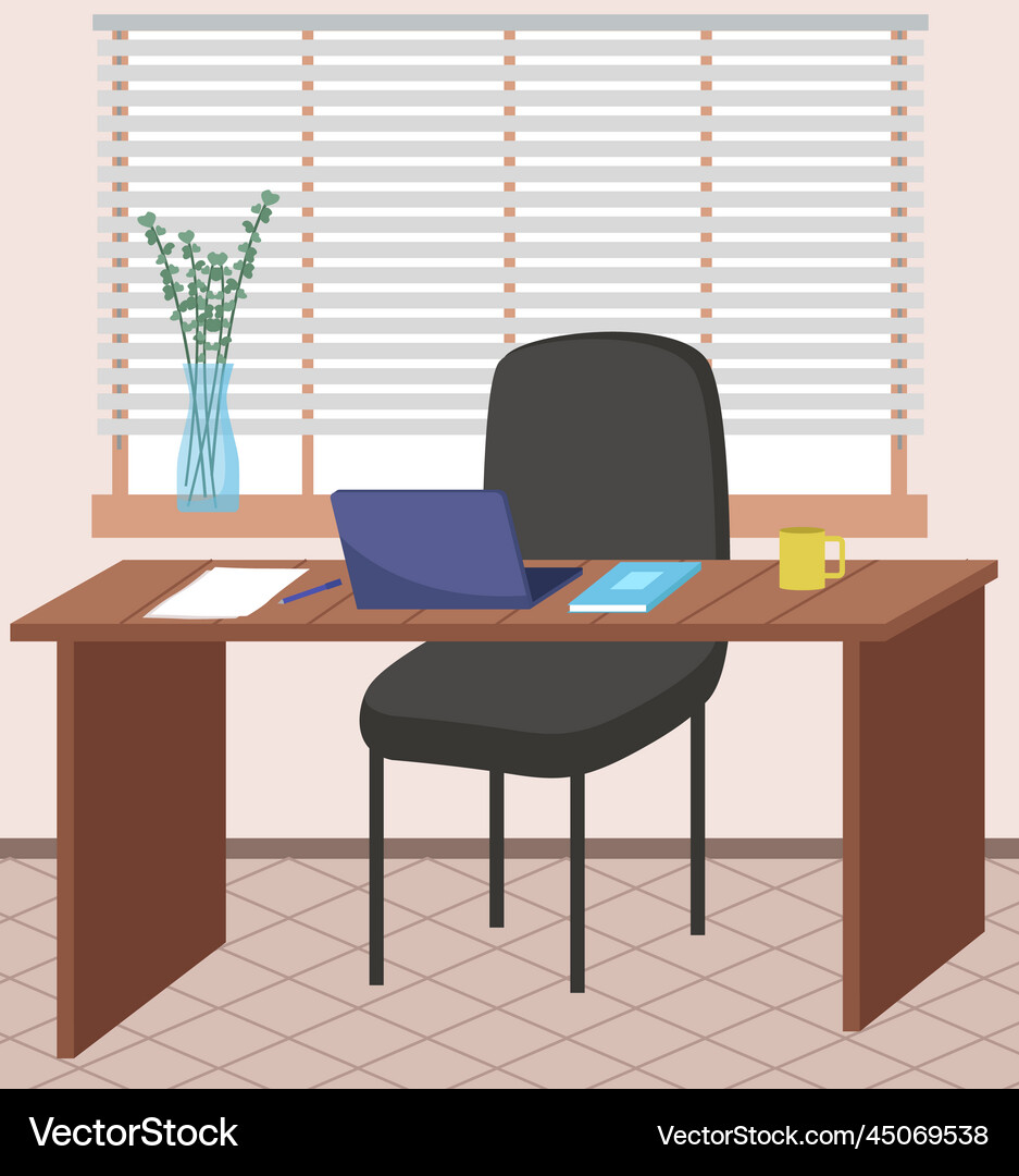 Organization of workplace employee design Vector Image