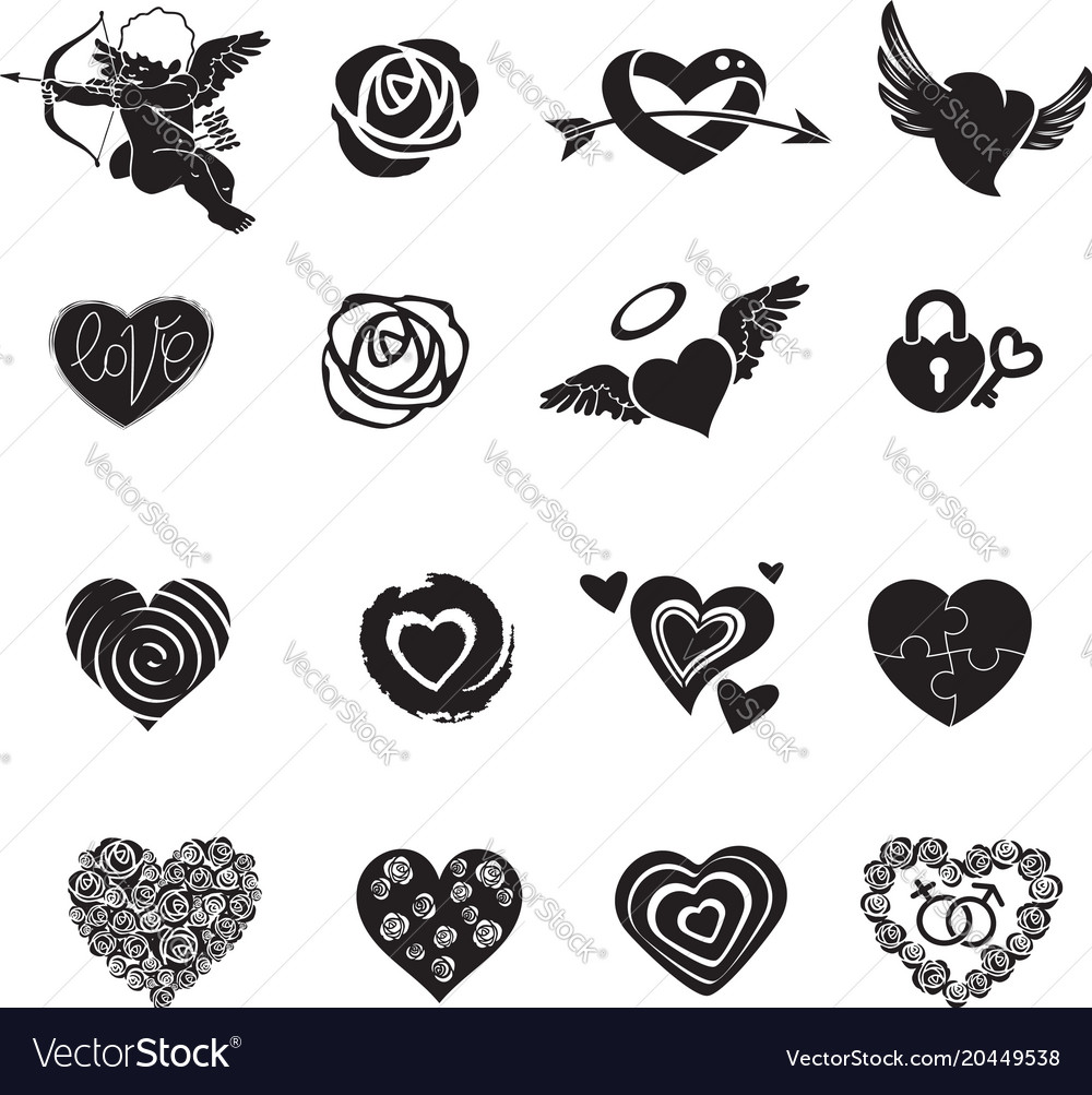Romantic silhouette for valentines day or wedding Vector Image