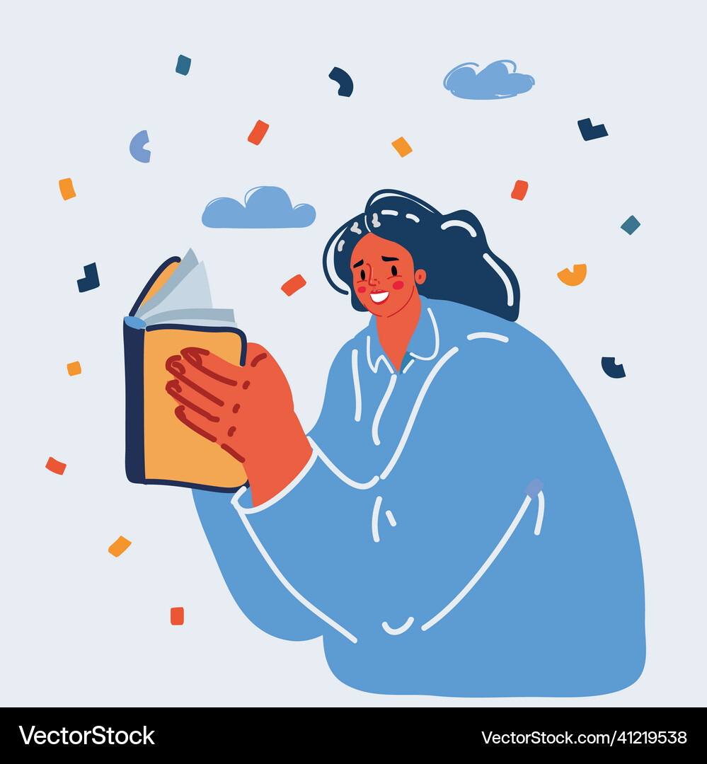 Woman that are reading Royalty Free Vector Image