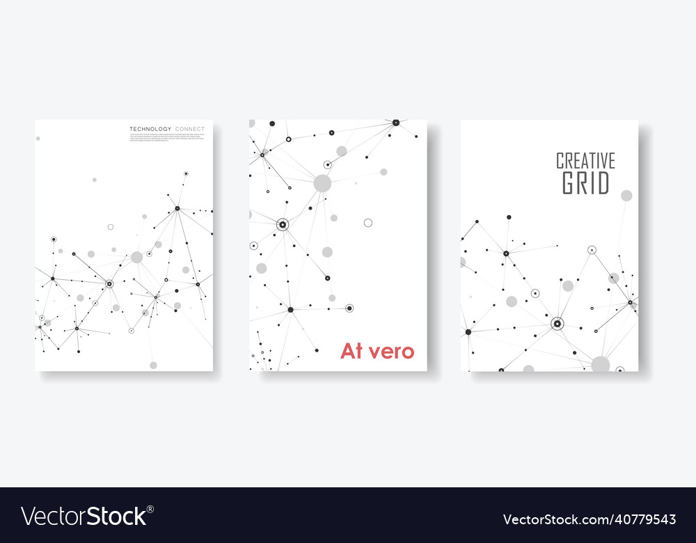 Abstract composition with connect dots and lines Vector Image