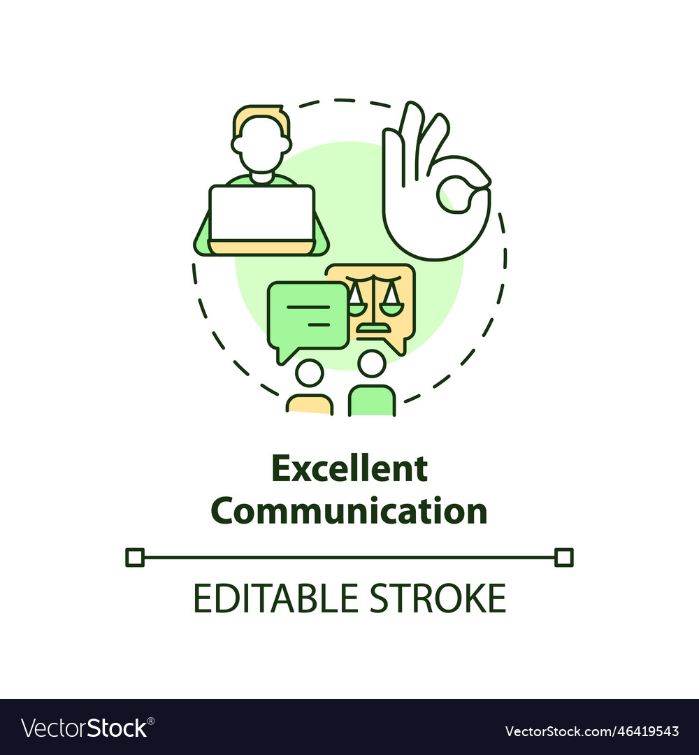 Excellent communication concept icon Royalty Free Vector Excellent communication concept icon Royalty Free Vector