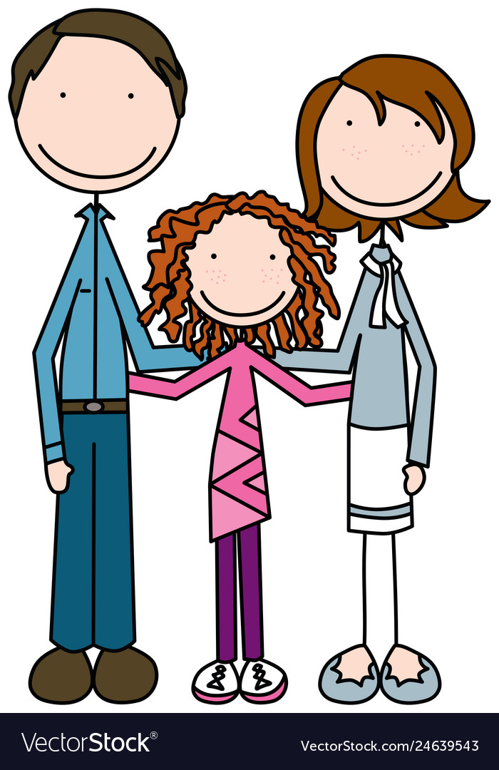 Happy family Royalty Free Vector Image - VectorStock