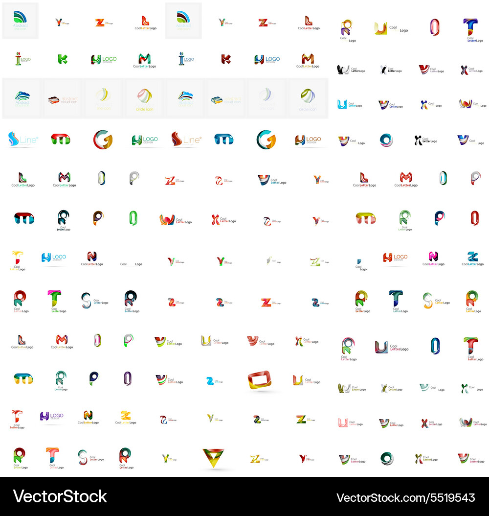 Mega set of letter logos Royalty Free Vector Image