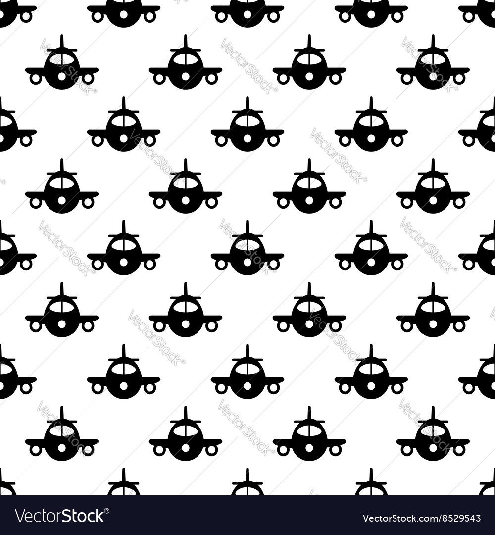 Plane pattern seamless Royalty Free Vector Image