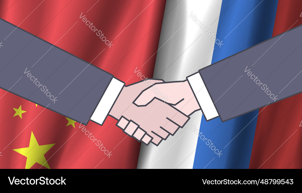 Political economic poster friendly handshake Vector Image