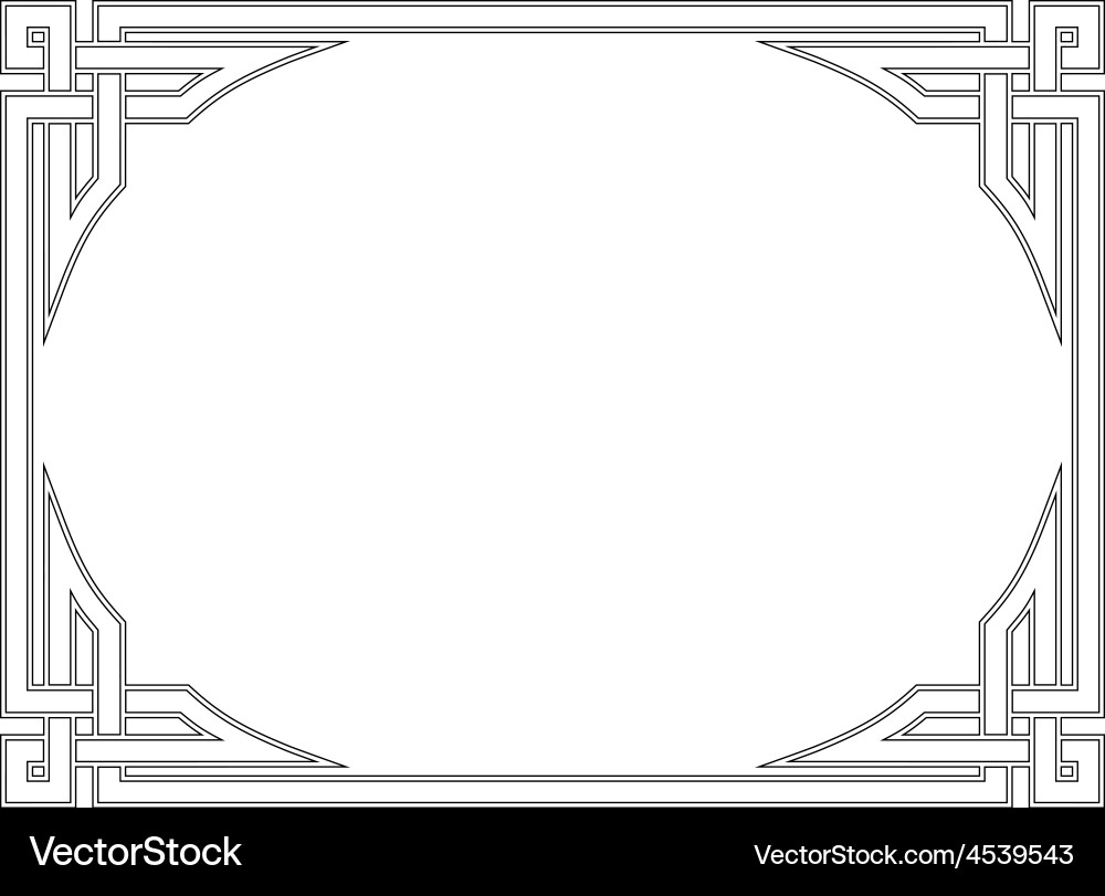 Roman style black ornamental decorative frame Vector Image