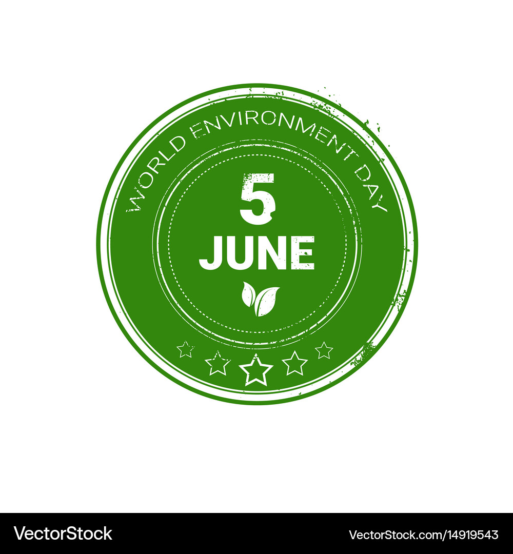 World environment day stamp icon ecology Vector Image